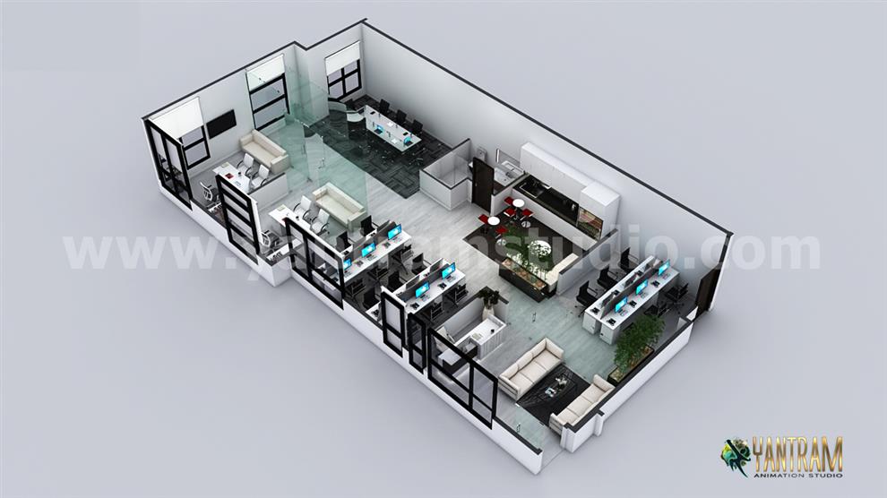 3D Floor Plan Rendering of Small Office in Orlando, Florida by 3D ...